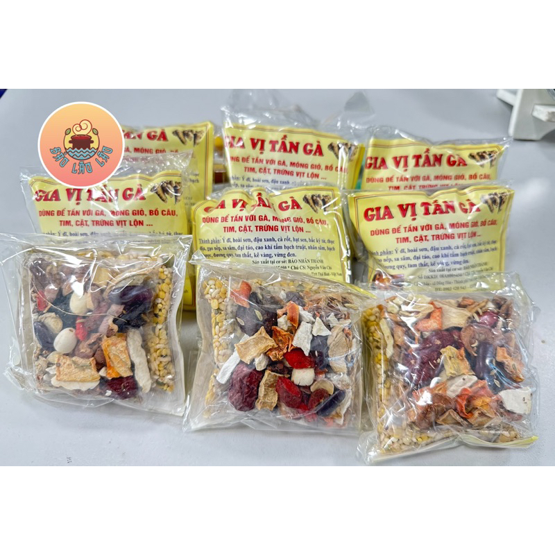 [10 gói x 70g] Gia vị hầm gà (tần gà, tiềm gà) thuốc bắc thơm ngon, bổ dưỡng - Bịch lớn 700g (10 ...