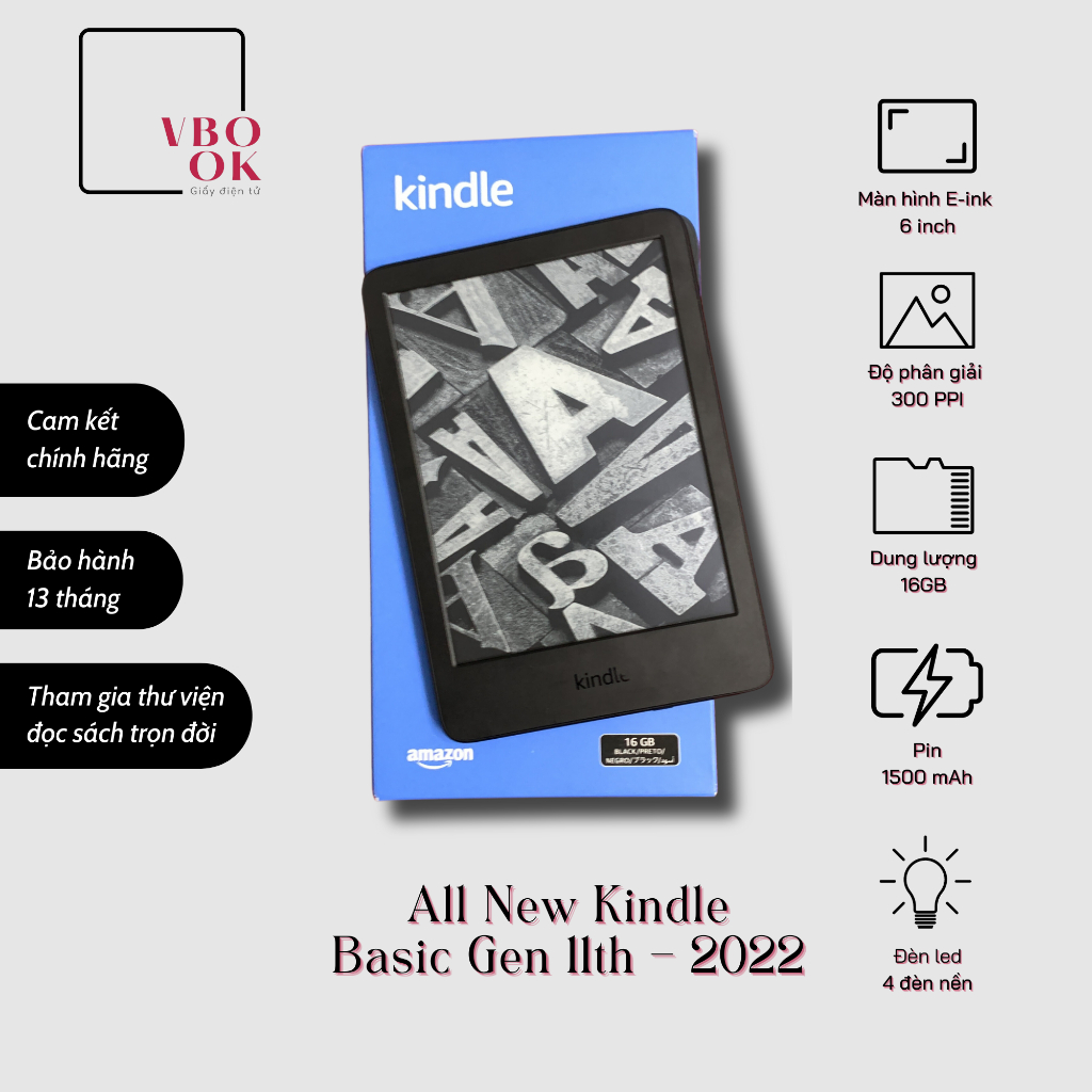 Máy đọc sách All New Kindle 11th (2022) - Kindle Basic - New - Chính ...