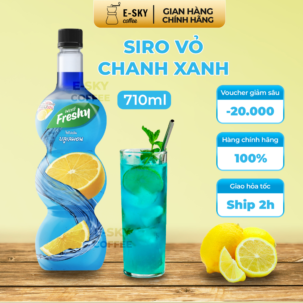 Siro Vỏ Chanh Xanh Freshy Blue Curacao Syrup Nguyên Liệu Pha Chế Trà ...