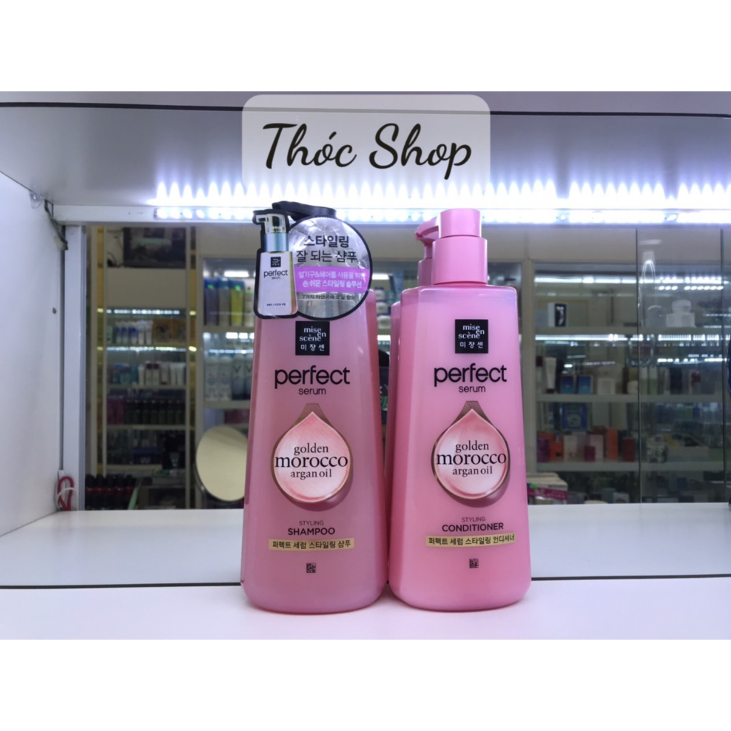 Dầu Gội, Dầu xả Mise En Scene Perfect Serum Shampoo/ Conditioner 680ml x 2 | Shopee Việt Nam