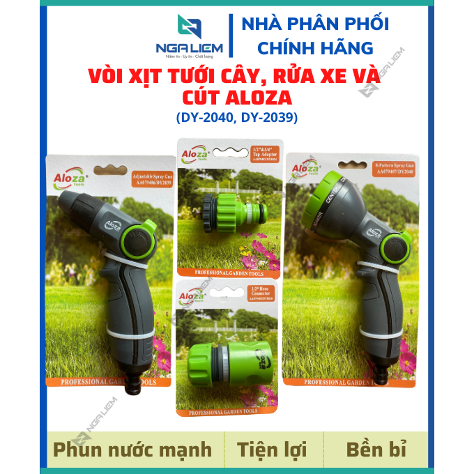 Vòi Xịt Tưới Cây, Rửa Xe Và Cút Aloza Cao Cấp (2 tia, 7 tia, 8 tia ...