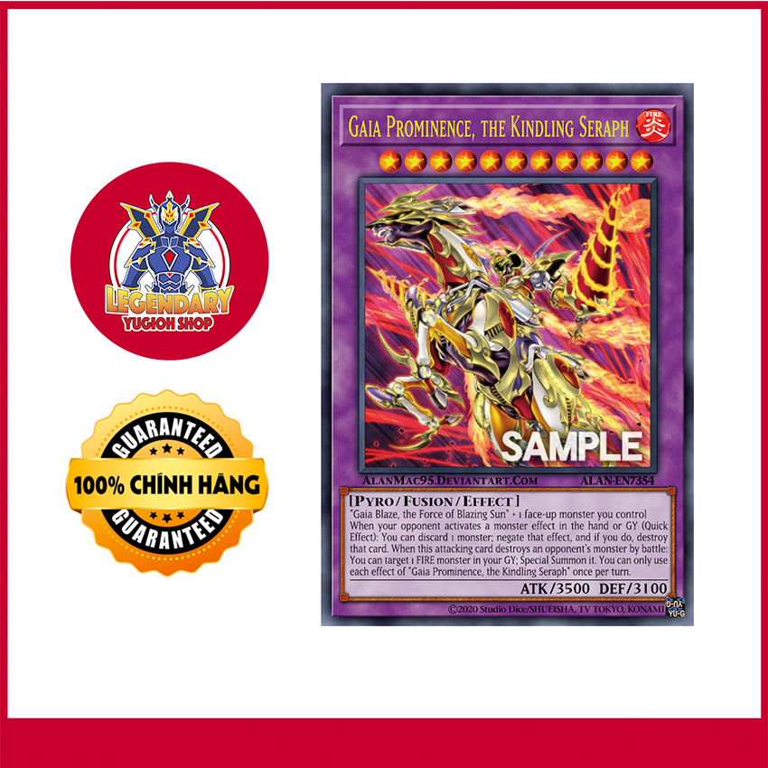 [Thẻ Bài Yugioh Chính Hãng] Gaia Prominence, the Fierce Force | Shopee ...