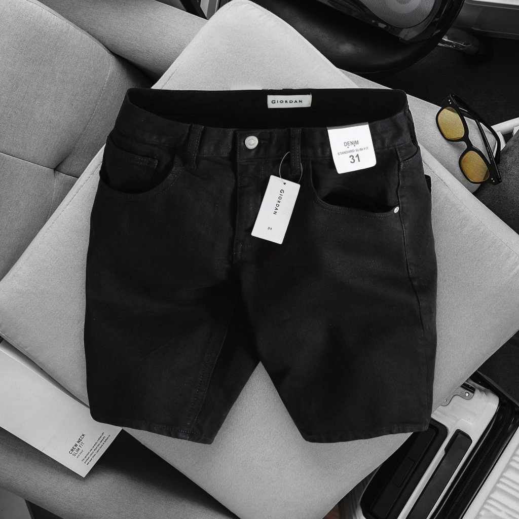 Quần Short Nam, Quần Short Jean Nam VNXK Cao Cấp Màu Đen Size Từ 45kg ...