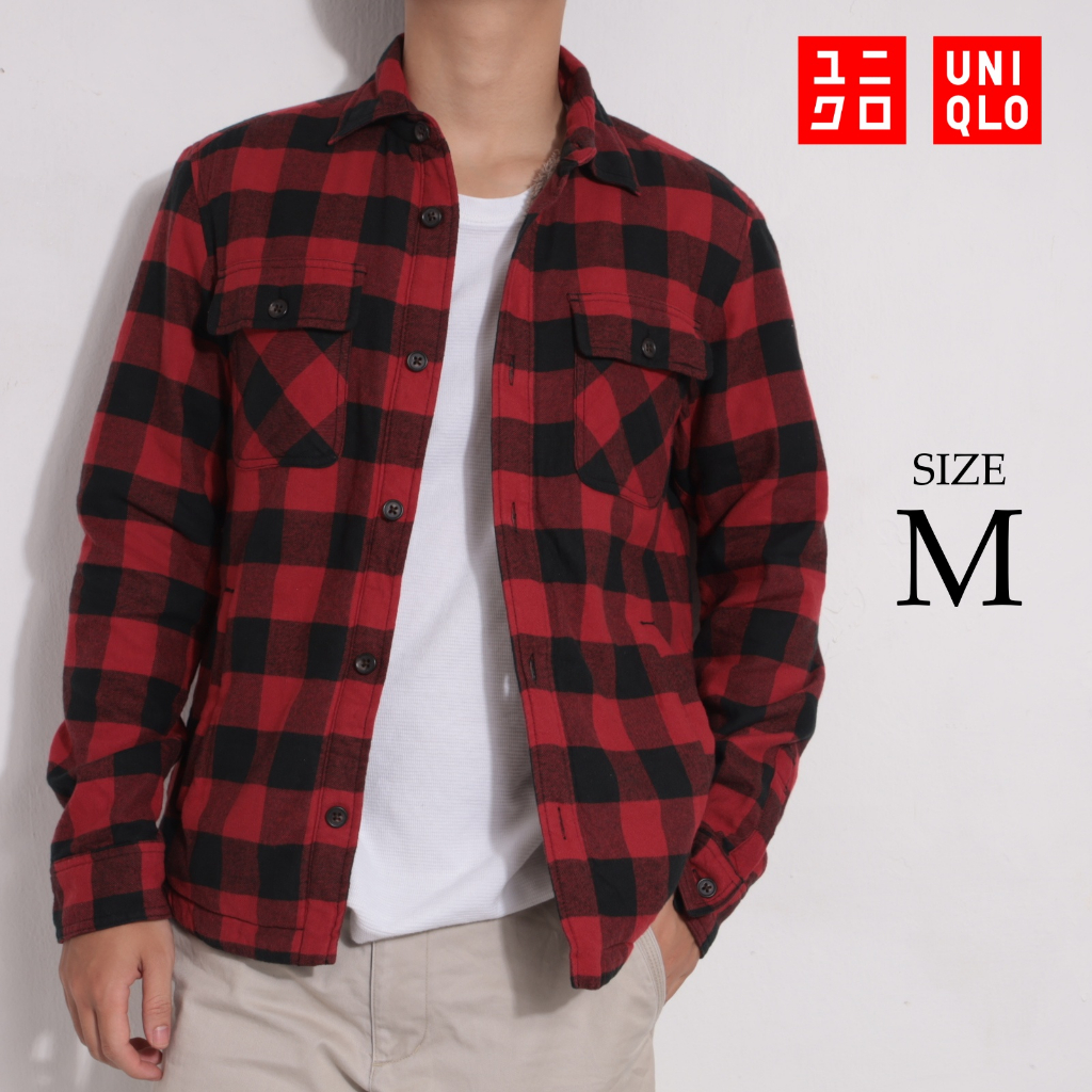 [Size M][SS116] ÁO JACKET FLANNEL UNI-QLO - secondhand (2hand ...