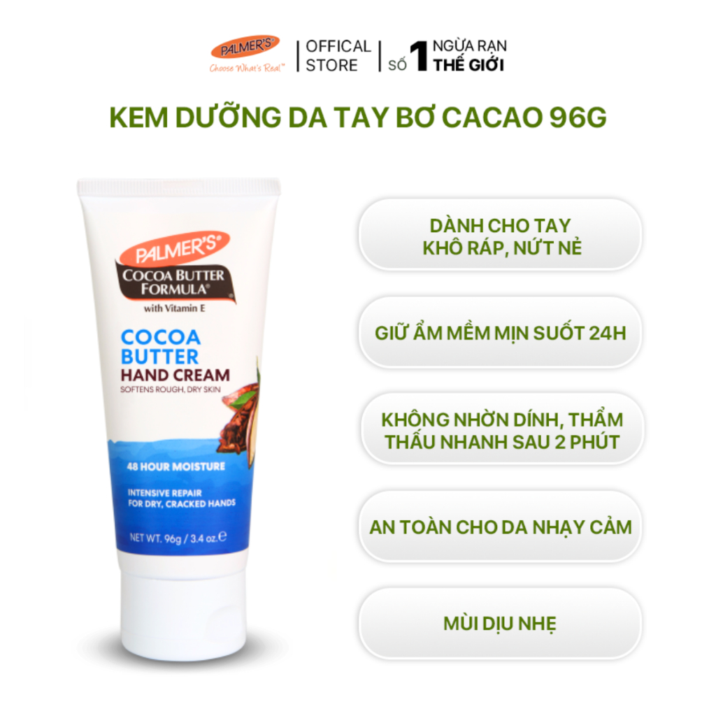 Kem tay dưỡng ẩm mềm mịn cho da khô chiết xuất Bơ Cacao Palmer’s 96g | Shopee Việt Nam