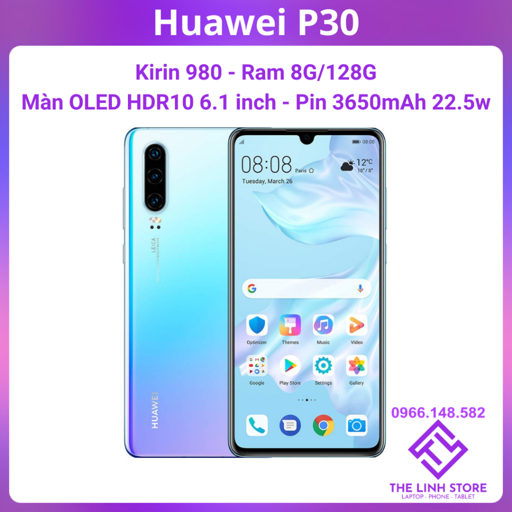 Điện thoại Huawei P30 màn OLED 6.1 inch - Kirin 980 ram 8G 128G | Shopee Việt Nam