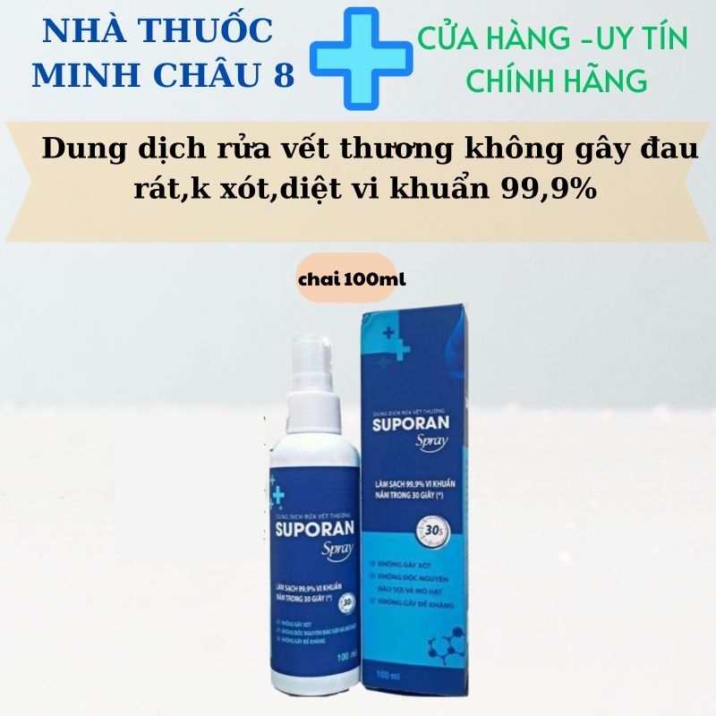 Dung dịch xịt sát khuẩn Suporan - Sát khuẩn vết thương, vết bỏng, vết ...