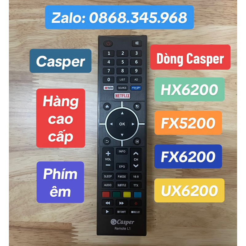 Remote Điều khiển Tivi Casper không giọng nói | Shopee Việt Nam