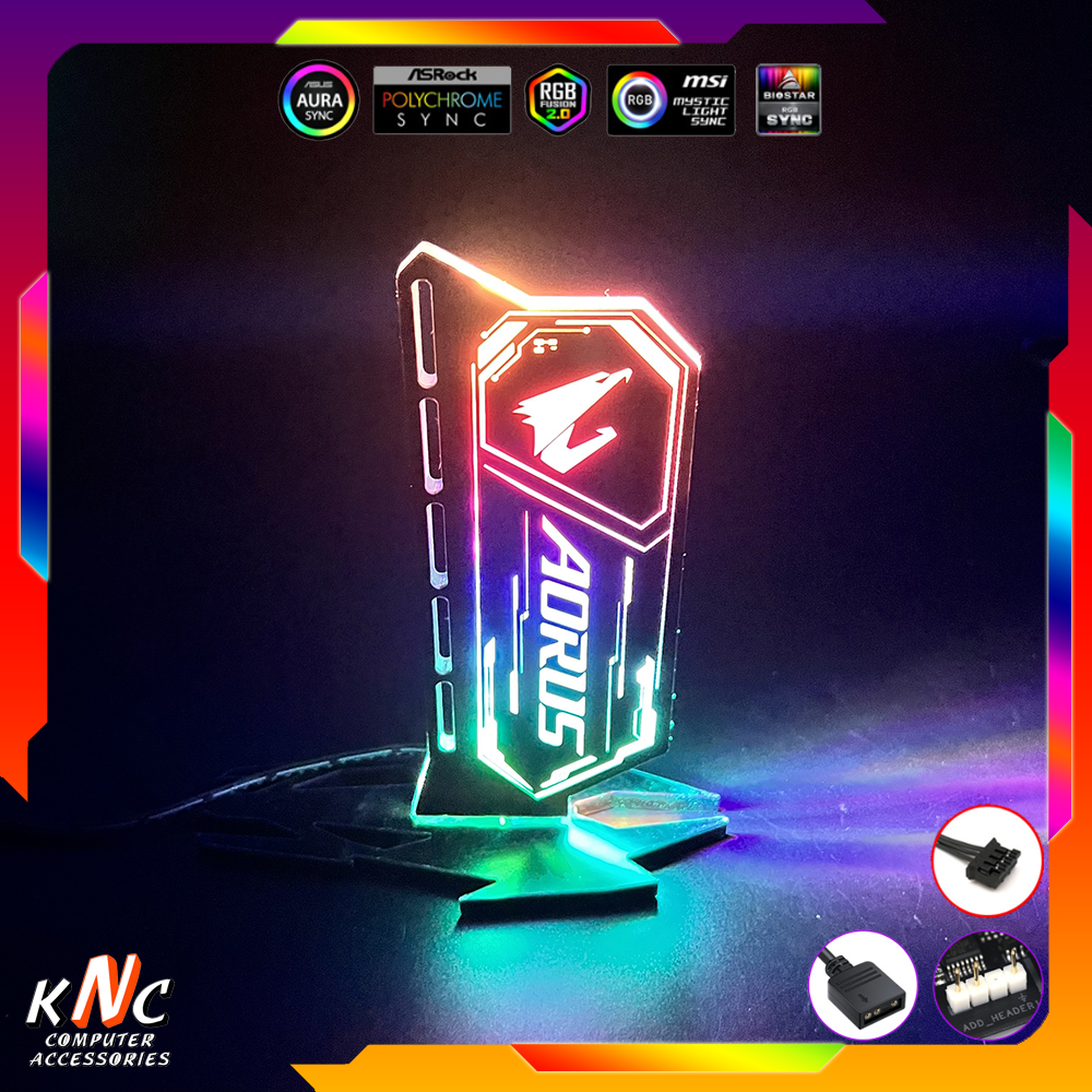 [Thanh Lý] Giá Đỡ Chống Xệ VGA Dạng Đứng Hình Aorus Led 5v ARGB Đồng Bộ ...