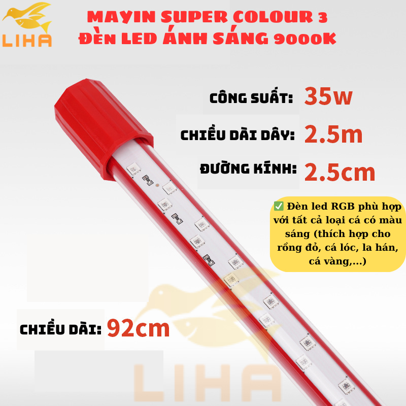 Đèn MAYIN SUPER COLOR 3 9000K - Đèn Led Cao Cấp Cho Huyết Long, Cá Lóc ...