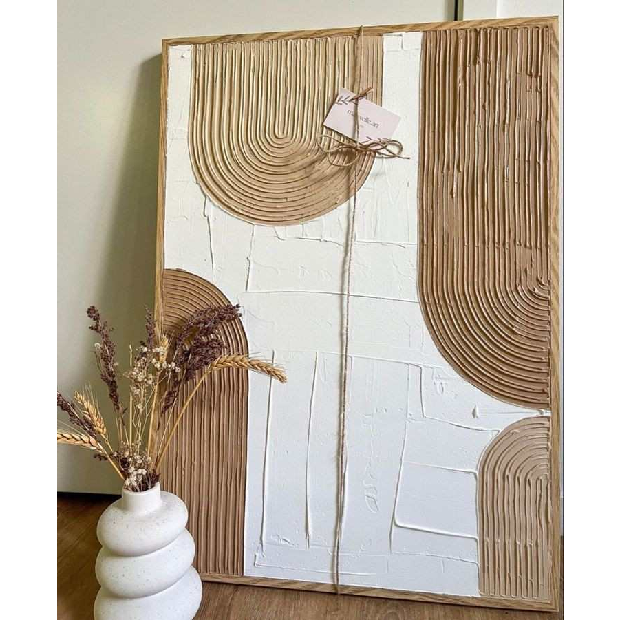 Tranh DIY Từ Bột Đắp Nổi Thạch Cao 3D Texture Art Thủ Công Phong Cách ...