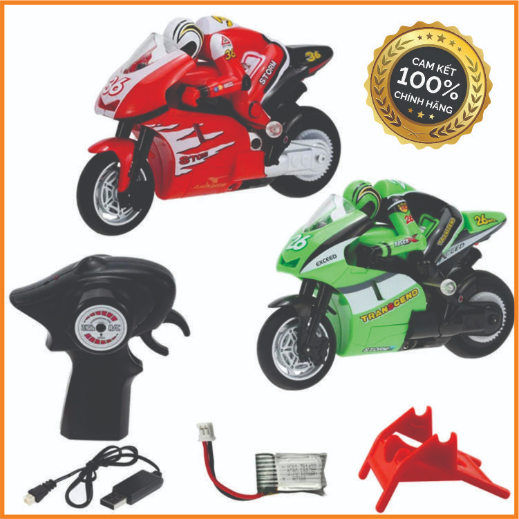 Xe mô tô điều khiển từ xa moto GP 1/32 2.4ghz có Gyro tích hợp kèm dây ...