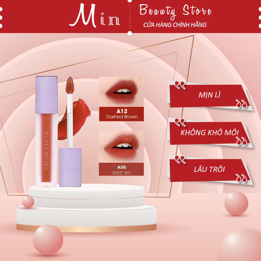 Son Kem Lì Black Rouge Air Fit Velvet Tint A06 A12 Shopee Việt Nam