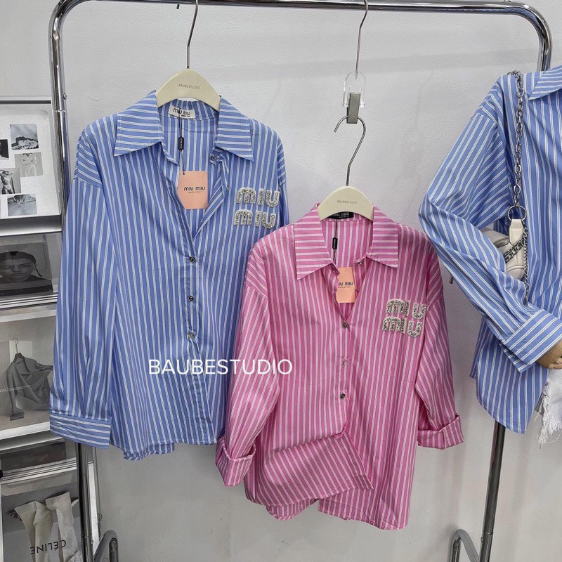 áo sơ mi miumiu đá ảnh thật | Shopee Việt Nam
