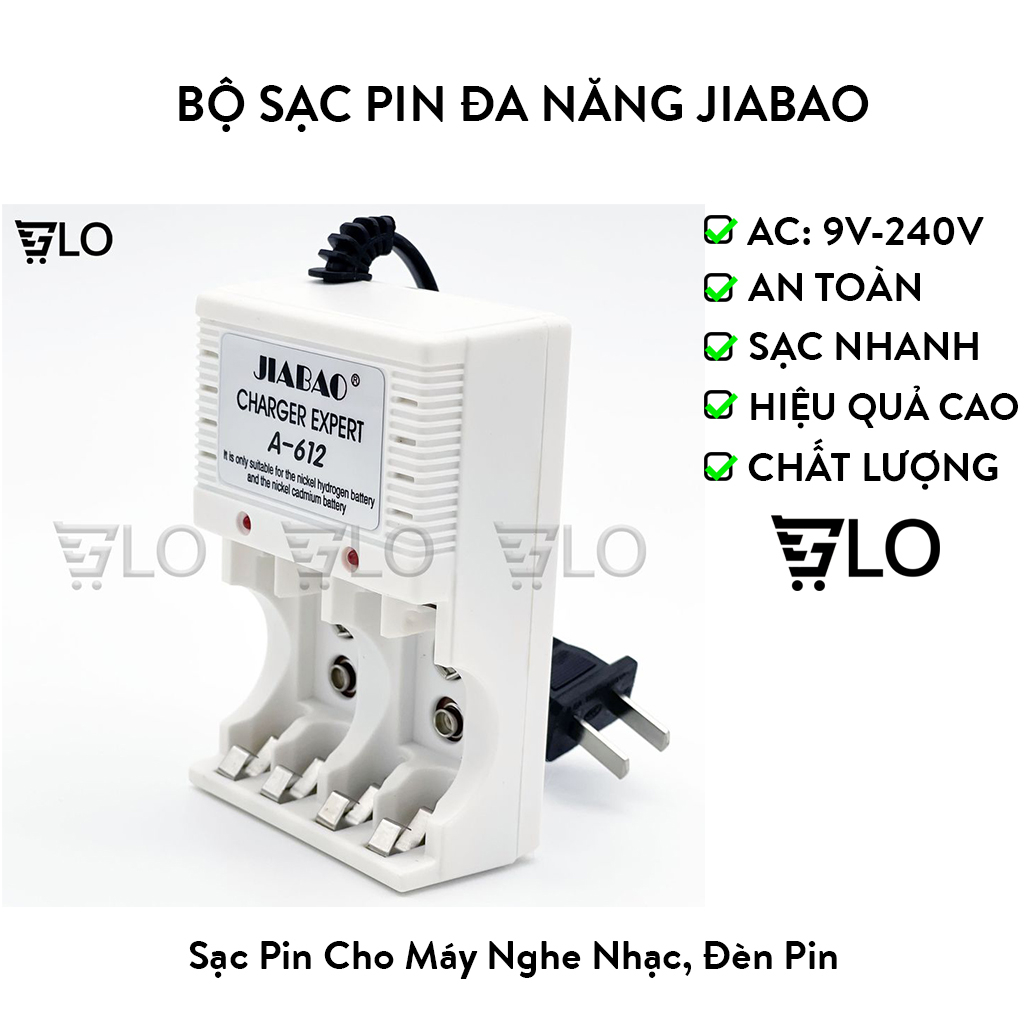 Bộ Sạc Pin Đa Năng Jiabao (Sạc Pin 2A,3A, Pin 9V) | Shopee Việt Nam