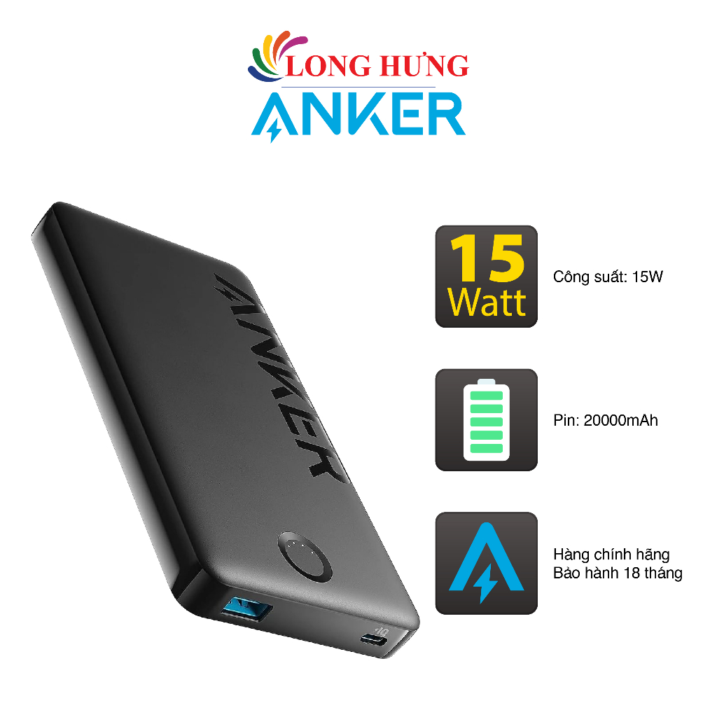 Sạc dự phòng Anker 325 PowerCore II 1Type-C 15W 20000mAh A1286 - Hàng ...