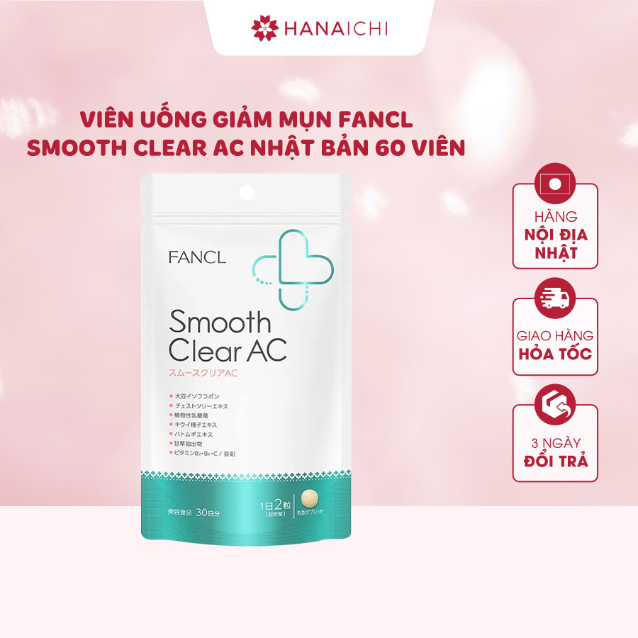 Viên Uống Giảm Mụn FANCL SMOOTH CLEAR AC Nhật Bản 60 Viên | Shopee Việt Nam