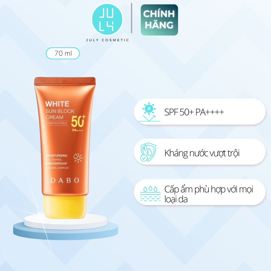 Kem Chống Nắng Kháng Nước Kiềm Dầu DABO White Sunblock Cream SPF 50+ PA ...