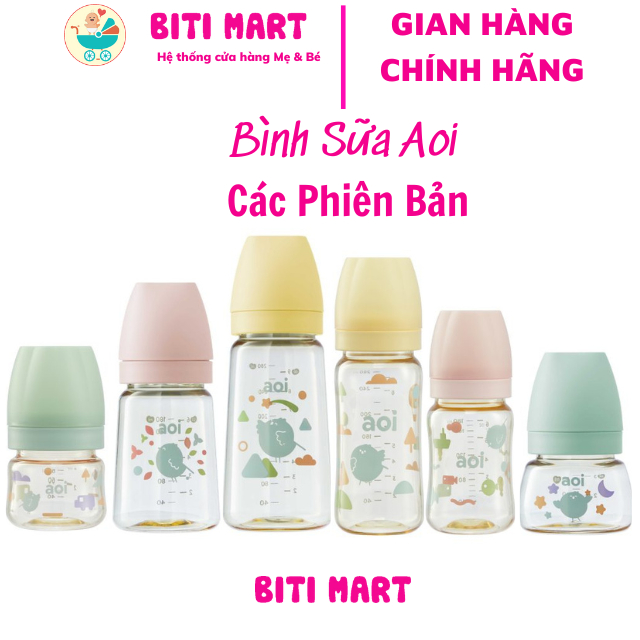 Bình sữa Aoi Moon 80-180-280ml | Shopee Việt Nam