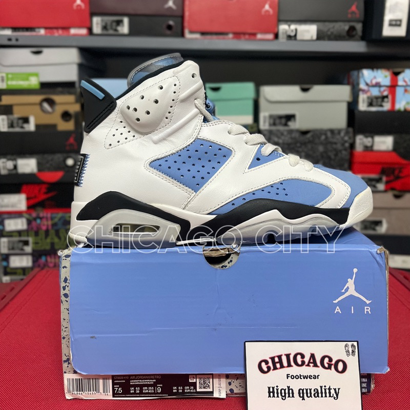 Giày Air Jordan 6 University Blue | Best quality | Shopee Việt Nam