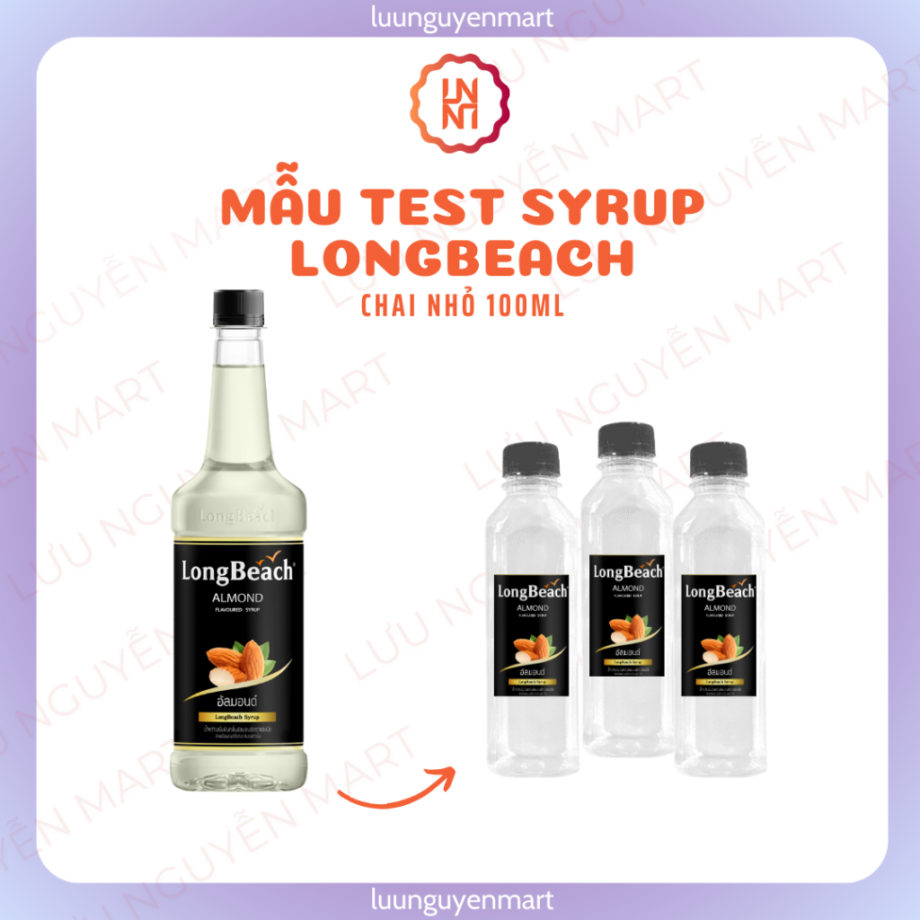 Mẫu thử mẫu test syrup Longbeach các mùi - Chai 100ml | Shopee Việt Nam