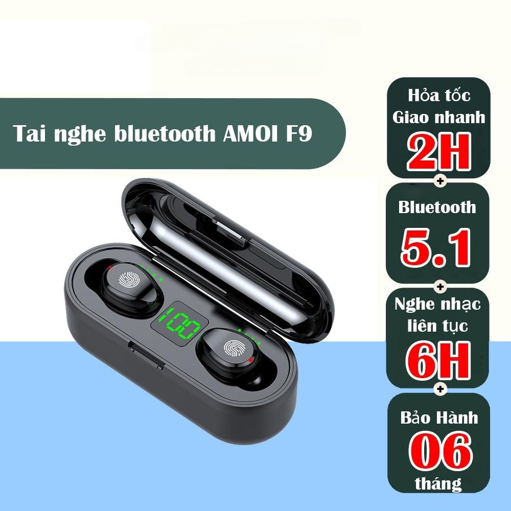 【COD】Tai nghe bluetooth AKMEN F9 TWS 5.1 bản QUỐC TẾ không dây cảm ứng ...