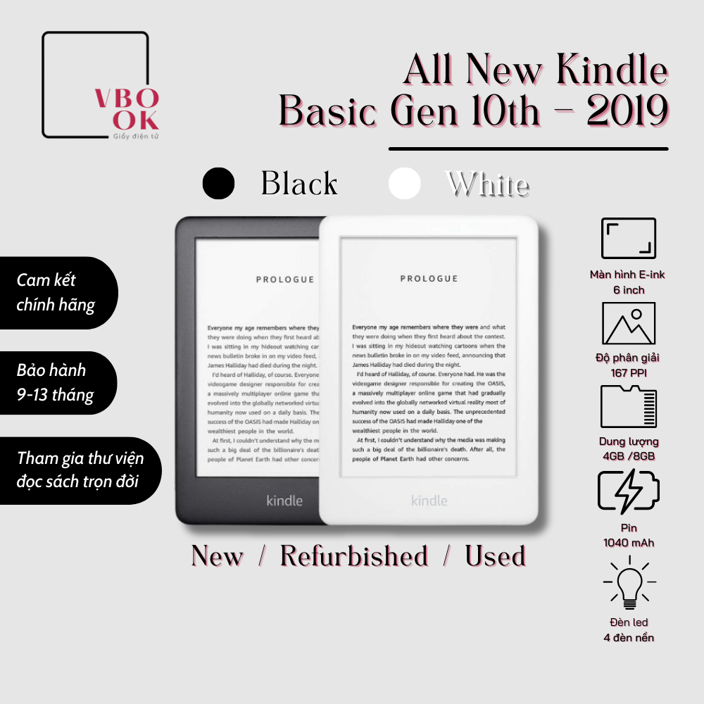 Máy đọc sách All New Kindle Gen 10th (2019/ 2020) - Kindle Basic 10 ...