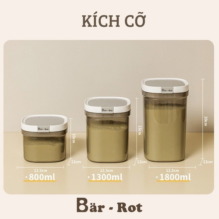 Hộp trữ sữa/ đựng sữa bột Bar-rot, Hộp đựng thực phẩm đa năng | Shopee ...