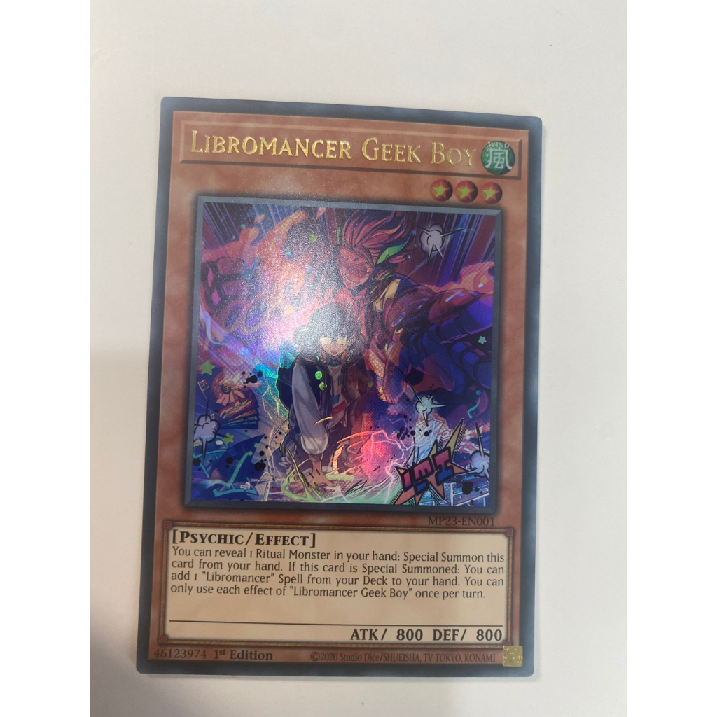 thẻ bài yugioh Libromancer Geek Boy - MP23-EN001 - Ultra Rare 1st ...