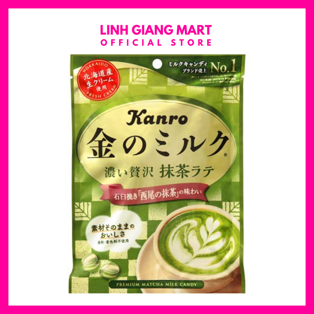 Kanro Premium Matcha Milk Candy - Kẹo Ngậm Vị Trà Xanh Sữa Kem Tươi Hokkaido - Gói 70g | Shopee ...