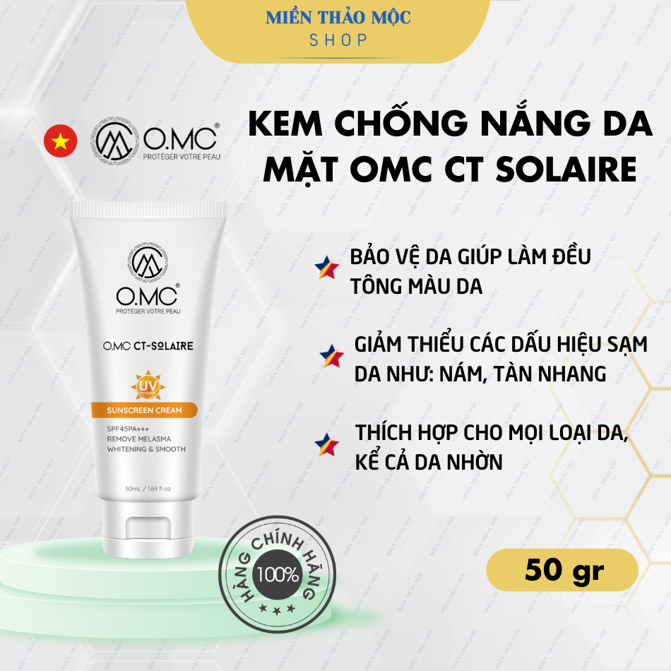 [Chính hãng] Kem chống nắng OMC CT-SOLAIRE SPF 45 PA+++ 50ml | Shopee ...
