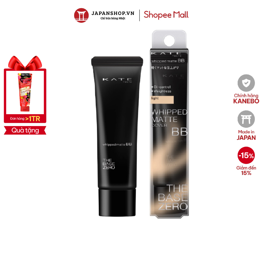 Kem nền Kanebo BB KT WHIPPED MATTE giúp da trở nên mịn màng, trắng sáng ...