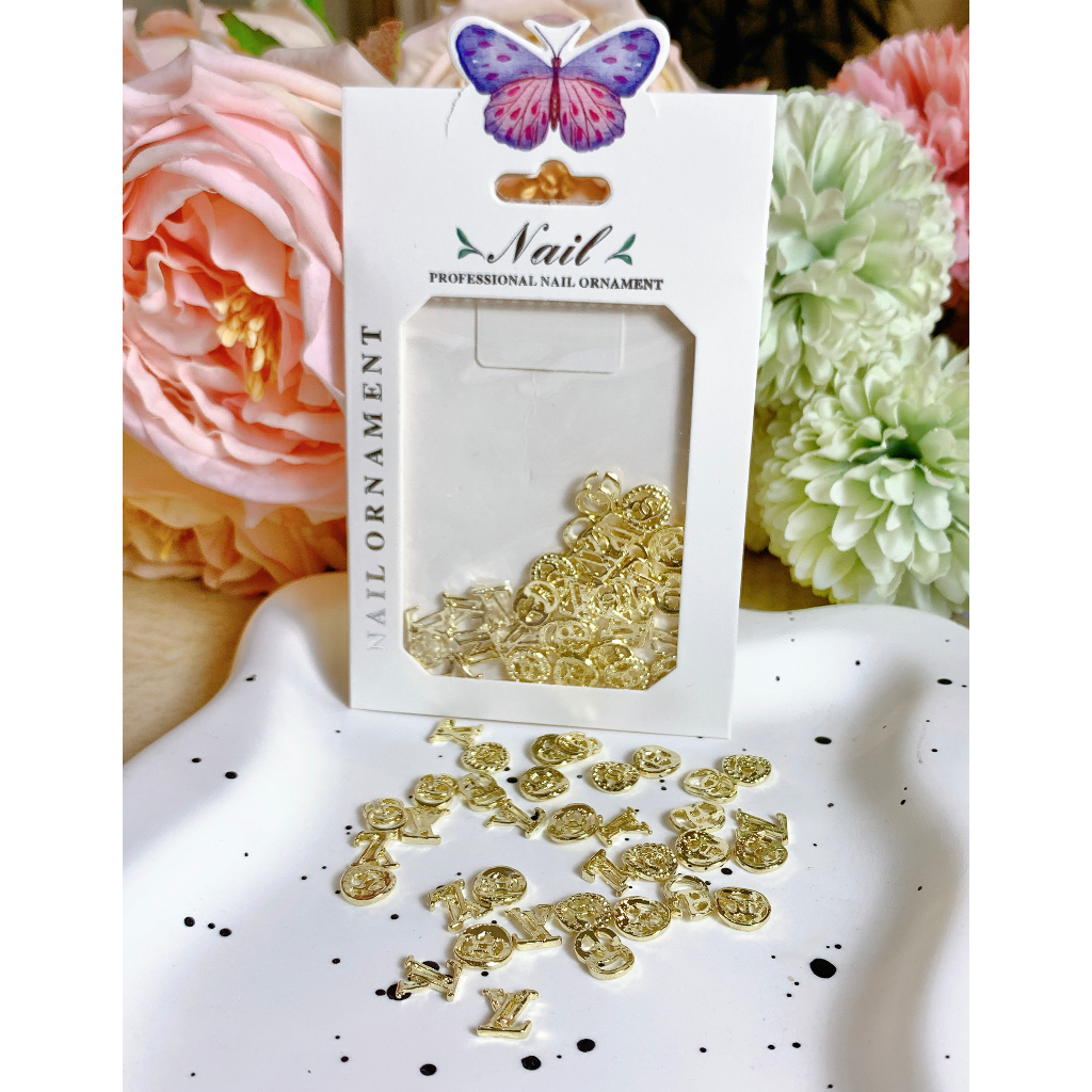 Charm phụ kiện gắn nails thương hiệu GG Vàng | Shopee Việt Nam