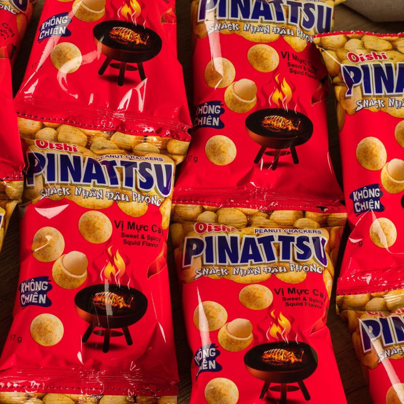 Đậu phộng Pinattsu Oishi mực cay 13g | Shopee Việt Nam
