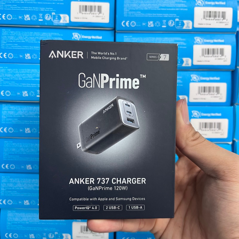 Củ sạc nhanh ANKER 737 A2148 GaNPrime 120W 3 cổng (2C + 1A) hỗ trợ PD / PPS - Bảo hành 6 tháng ...