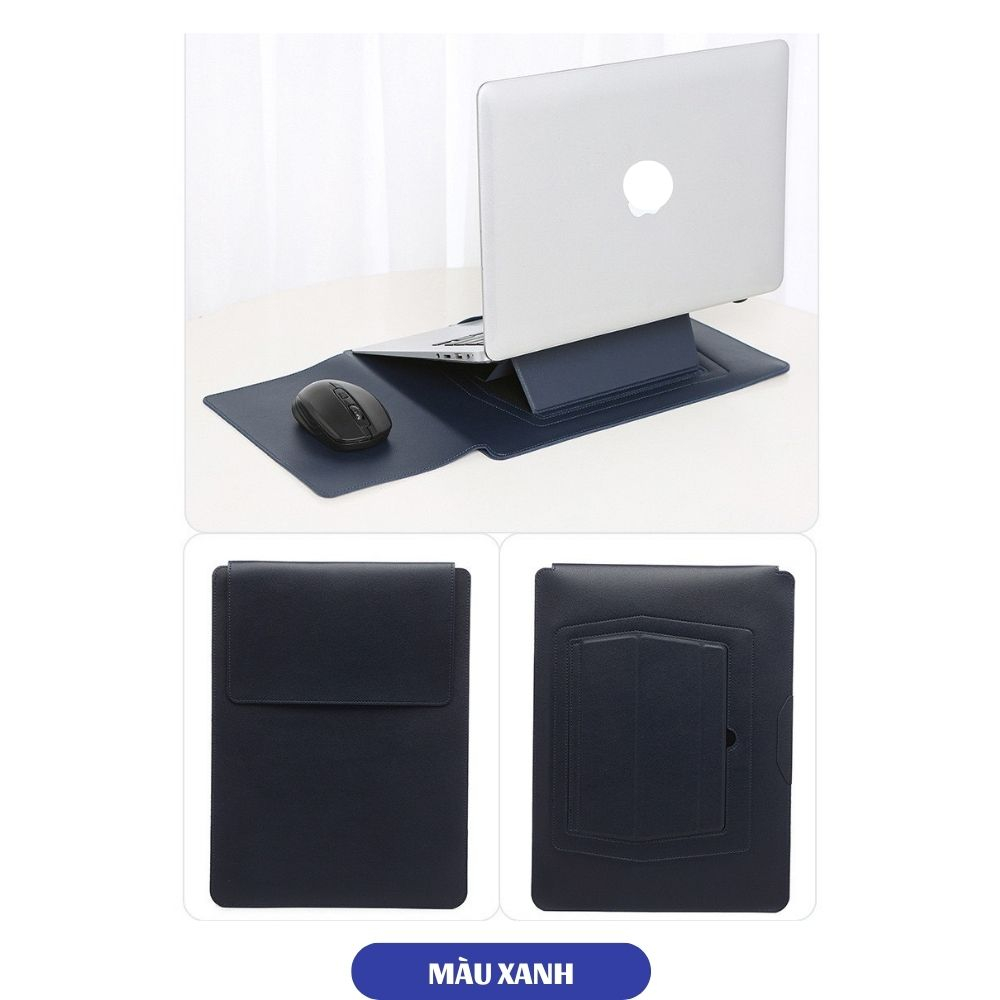 Bao Da Macbook Đa Năng, Bao Da Laptop Kiêm Giá Đỡ, Lót Chuột | Shopee ...
