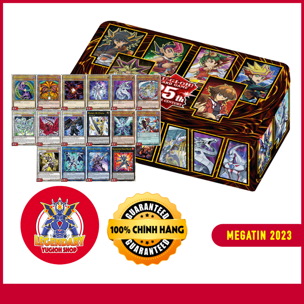25th Anniversary Tin: Dueling Heroes - Hộp thẻ bài Konami - Megatin 2023 (UK) | Shopee Việt Nam