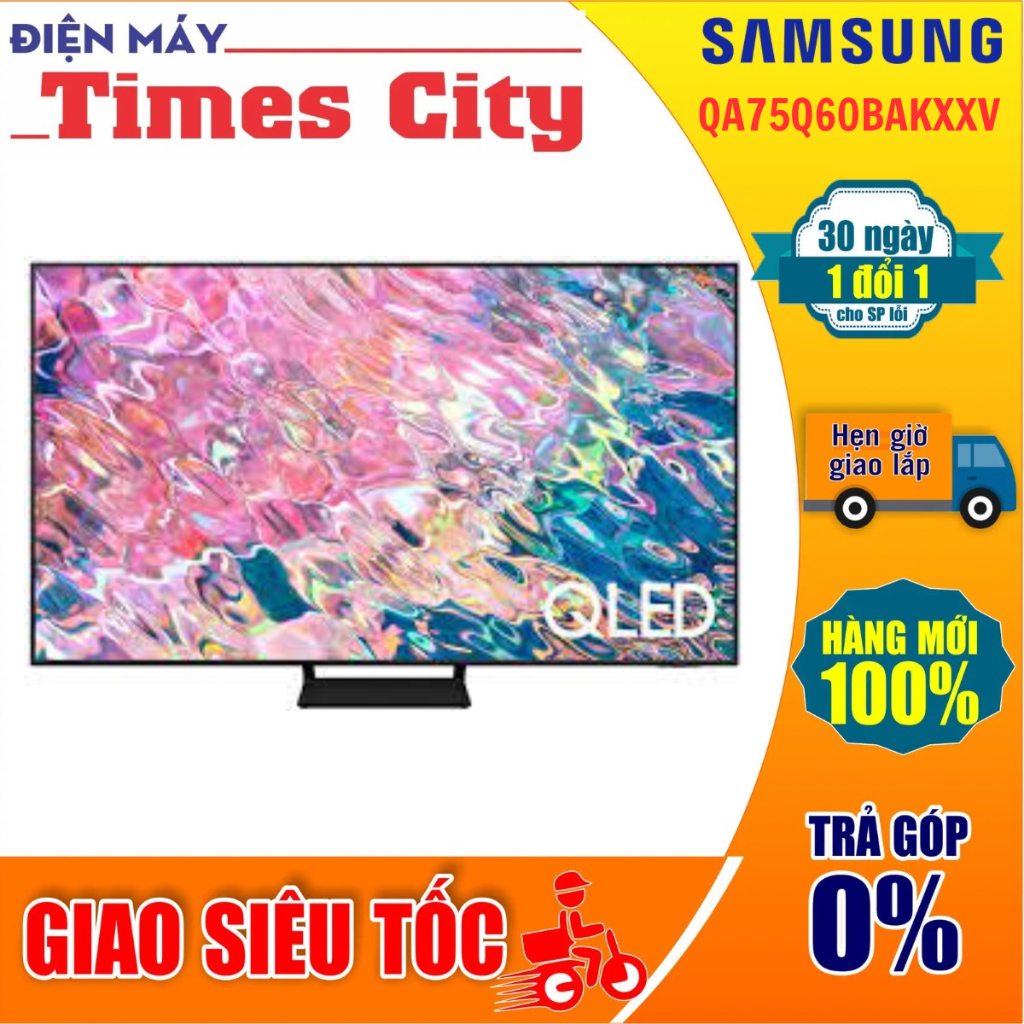 Smart tivi Samsung QLED 4K 75 inch QA75Q60BAKXXV | Shopee Việt Nam