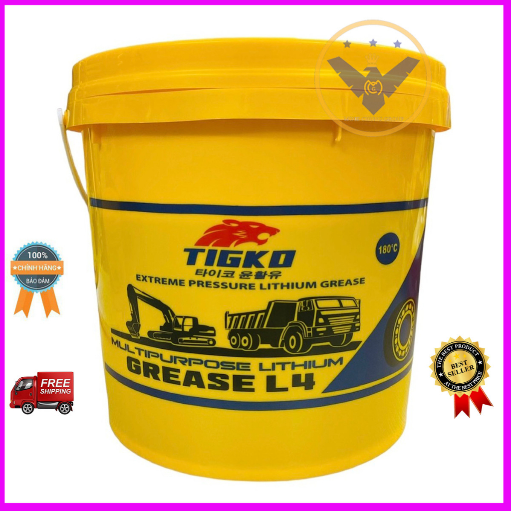 Mỡ bôi trơn chịu nhiệt Tigko Multipurpose Lithium Grease L4 - hộp 4kg ...