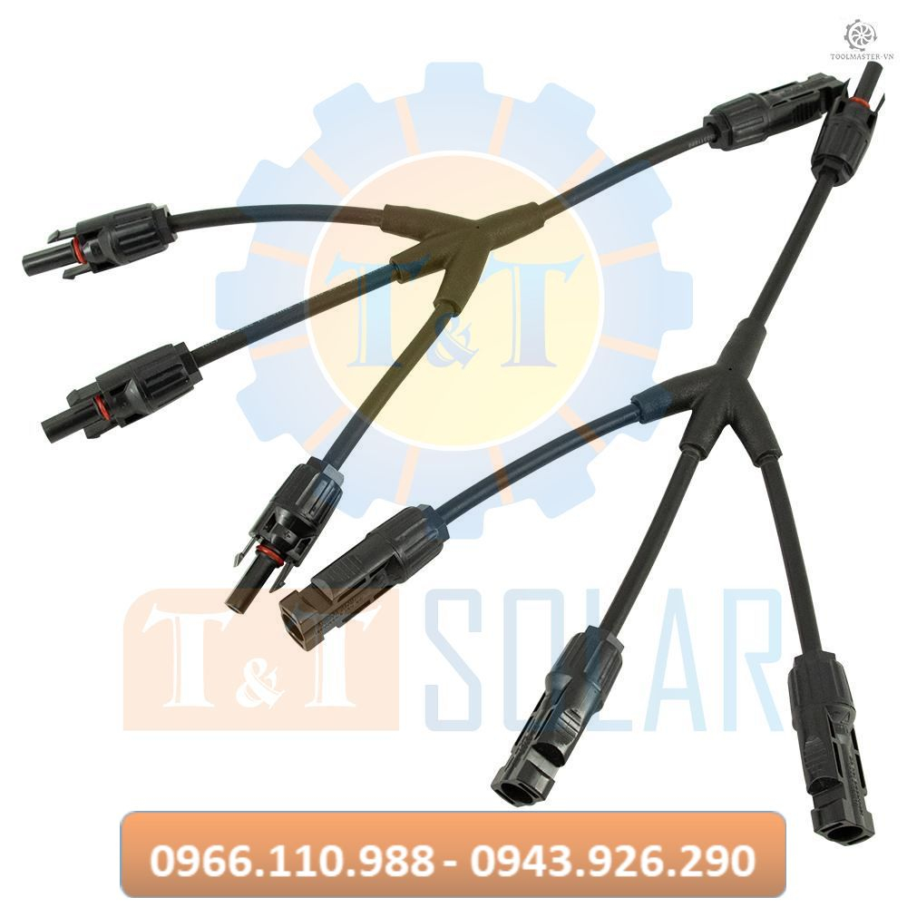Bộ Jack kết nối phân nhánh chữ Y MC4 3 đầu ra 1 cút nối chuyên dụng cho cáp năng lượng mặt trời ...