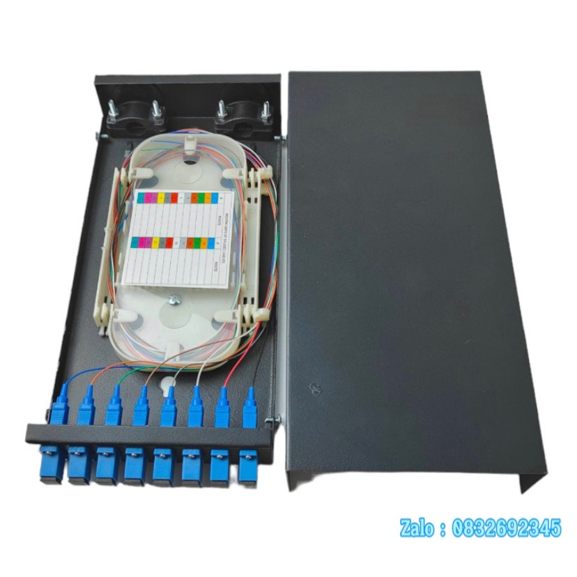 Hộp phối quang ODF 8Fo sợi chất liệu sắt sơn tính điện (8FO , 8 core ...