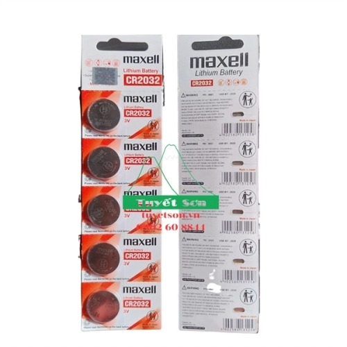 Pin cmos Maxell CR2032 3V chính hãng - Vĩ 5 viên | Shopee Việt Nam