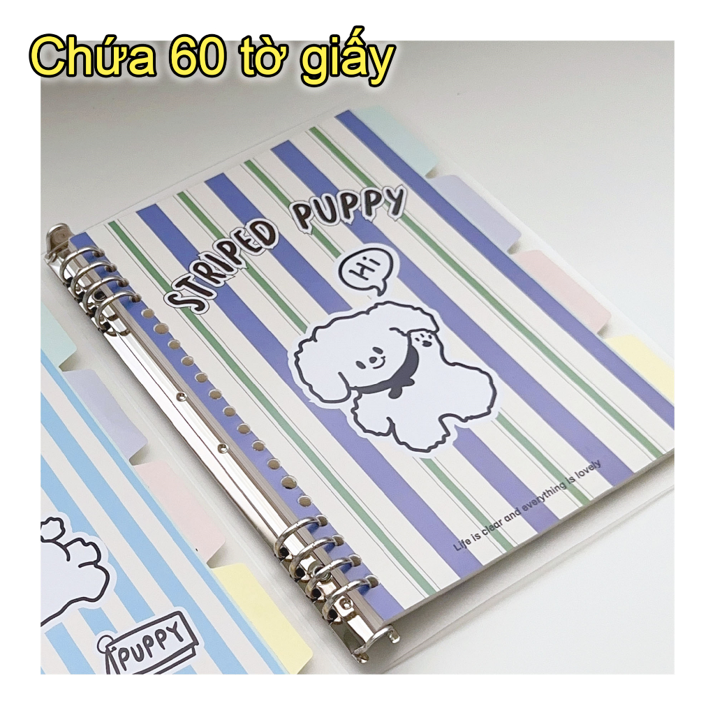 Winzige Binder A5 B5 sổ còng cute sổ tay kẻ ngang sổ klong kawaii puppy ...