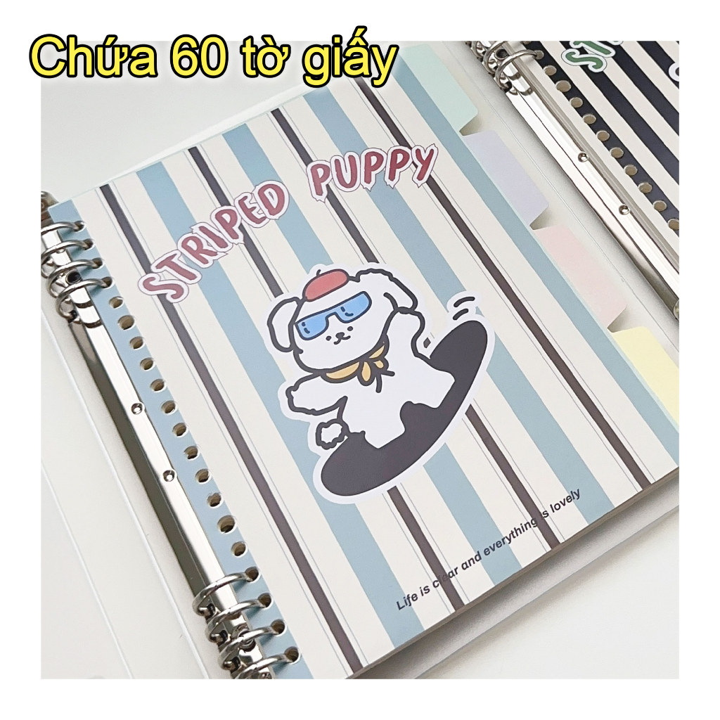 Winzige Binder A5 B5 sổ còng cute sổ tay kẻ ngang sổ klong kawaii puppy ...