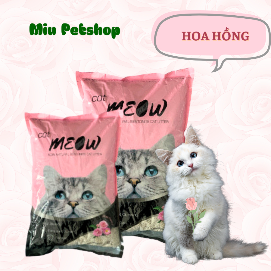 Cát vệ sinh cho mèo Meow Cat 8L hương cà phê, Cát vệ sinh cho mèo khử mùi, vón cục | Shopee Việt Nam