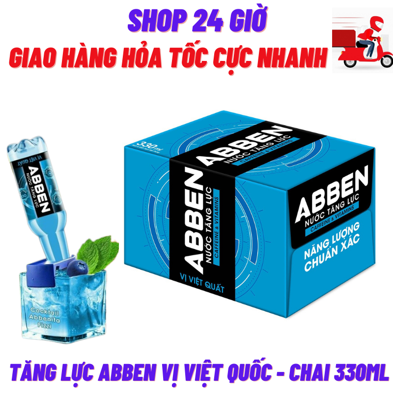 Nước Tăng Lực ABBEN Việt Quất 1 Thùng 24 Chai 330 Ml | Shopee Việt Nam