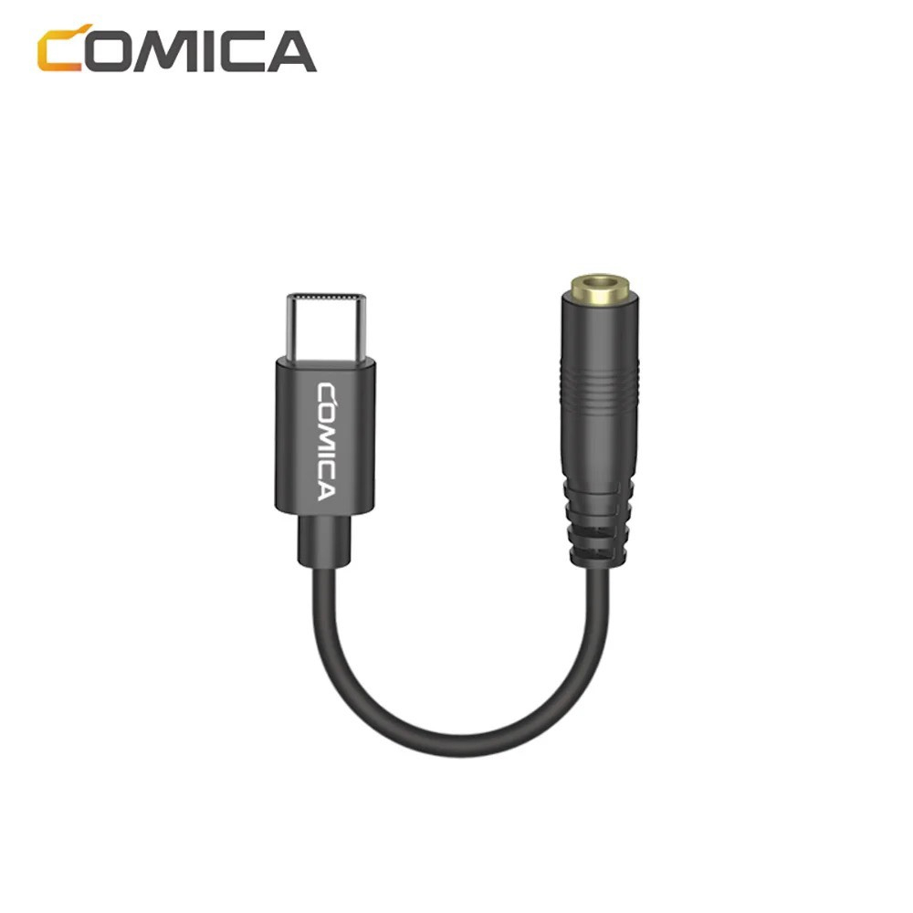 Dây chuyển âm thanh Comica CVM-SPX-UC 3.5mm TRRS - USB type C kết nối mic thu âm với máy quay ...