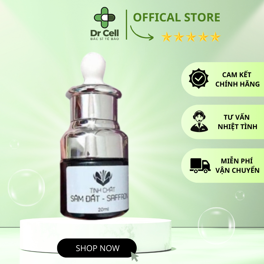 Tinh chất sâm đất Saffron loại bỏ mụn, nám, se khít lỗ chân lông Dr Cell cho mọi loại da - 20ml ...