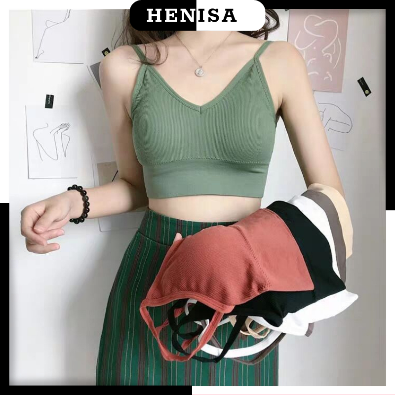 Áo Bra Nữ Cotton Mút Mỏng HENISA Thấm Hút Mồ Hôi Cực Tốt FREE SIZE AMN ...