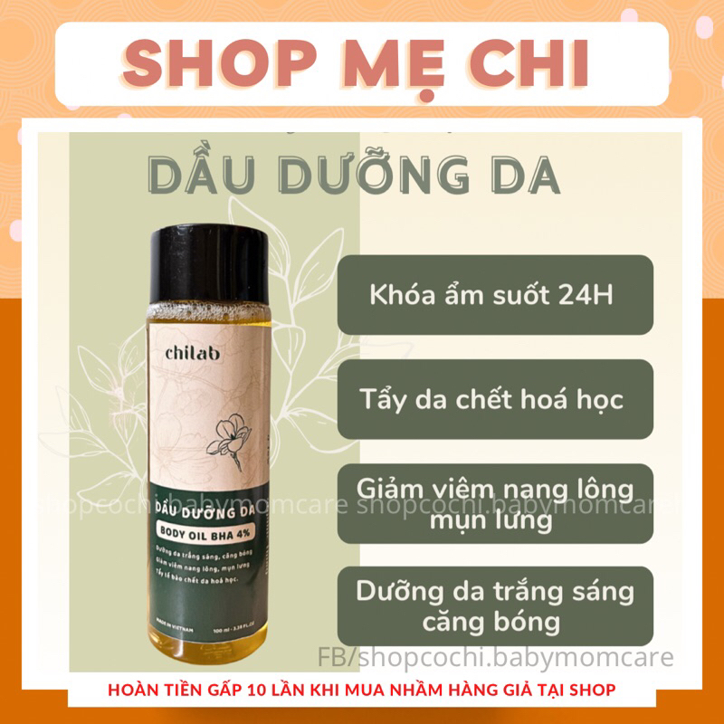 [4% BHA 100ml] Dầu dưỡng cơ thể làm sáng da, tẩy tế bào chết hoá học ...